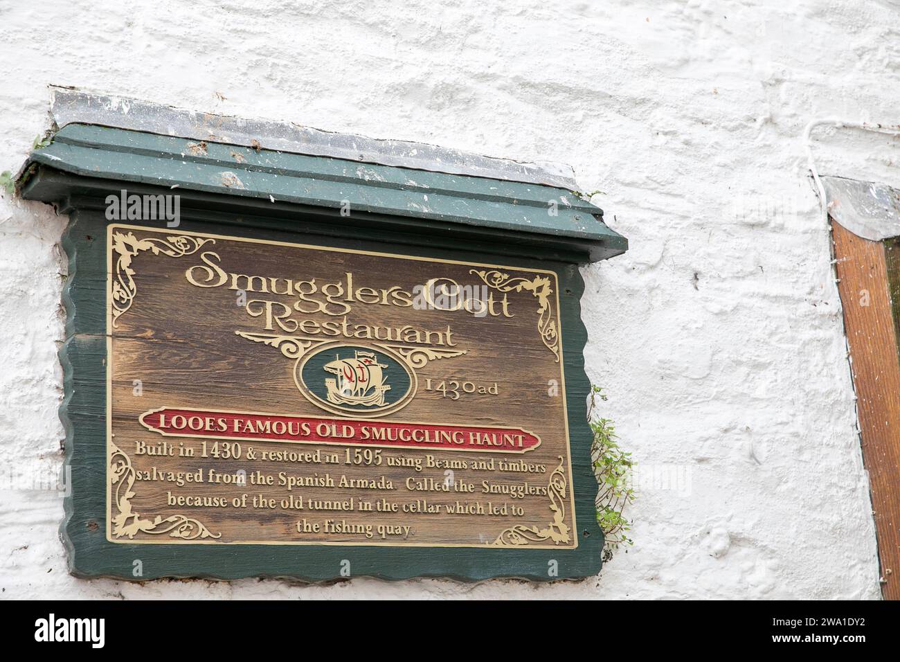 Smugglers Cott seafood and steak restaurant in Looe Cornwall, built in ...