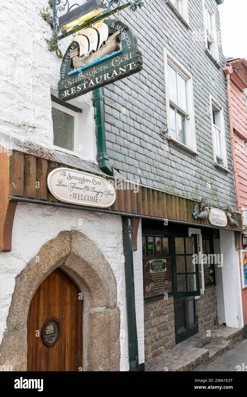 Smugglers Cott seafood and steak restaurant in Looe Cornwall, built in ...