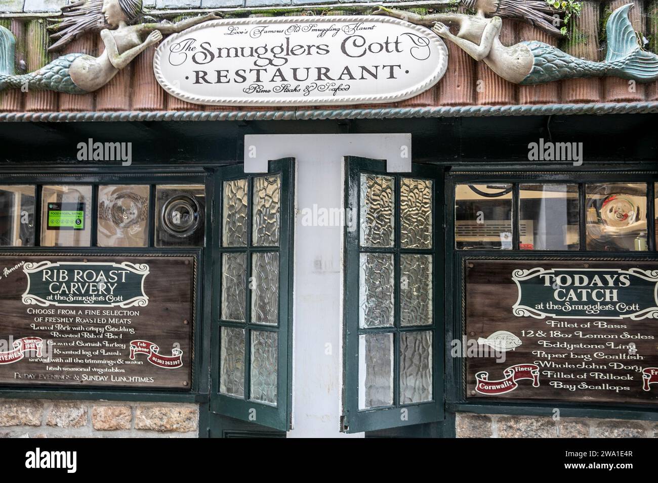Smugglers Cott seafood and steak restaurant in Looe Cornwall, built in ...