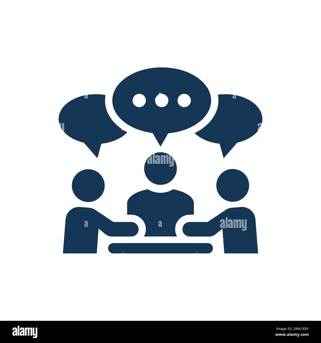 Meeting icon. Vector illustration isolated on white background Stock ...