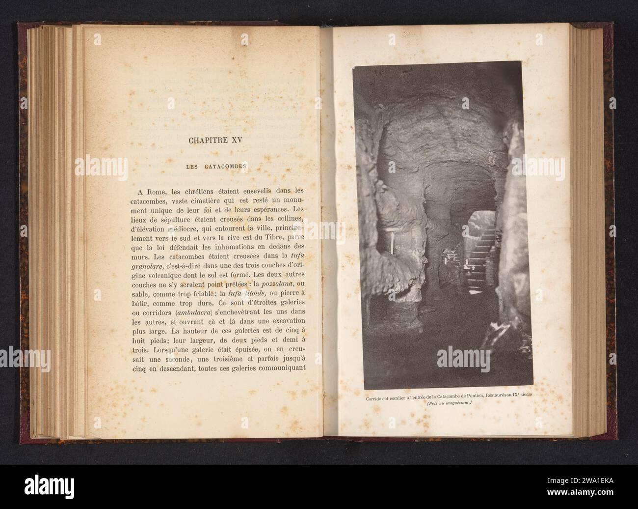 Interior of the catacombs of Sint-Calixtus in Rome, Anonymous, c. 1876 ...