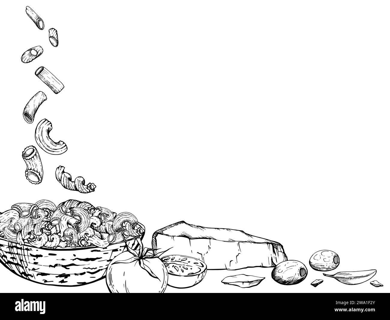 Elbow pasta Stock Vector Images - Alamy