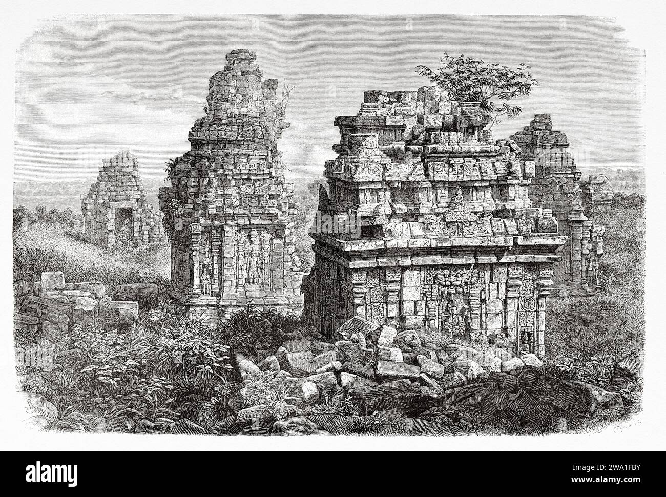 Ruins of Prambanan temple near Yogyakarta on Java island. Indonesia ...