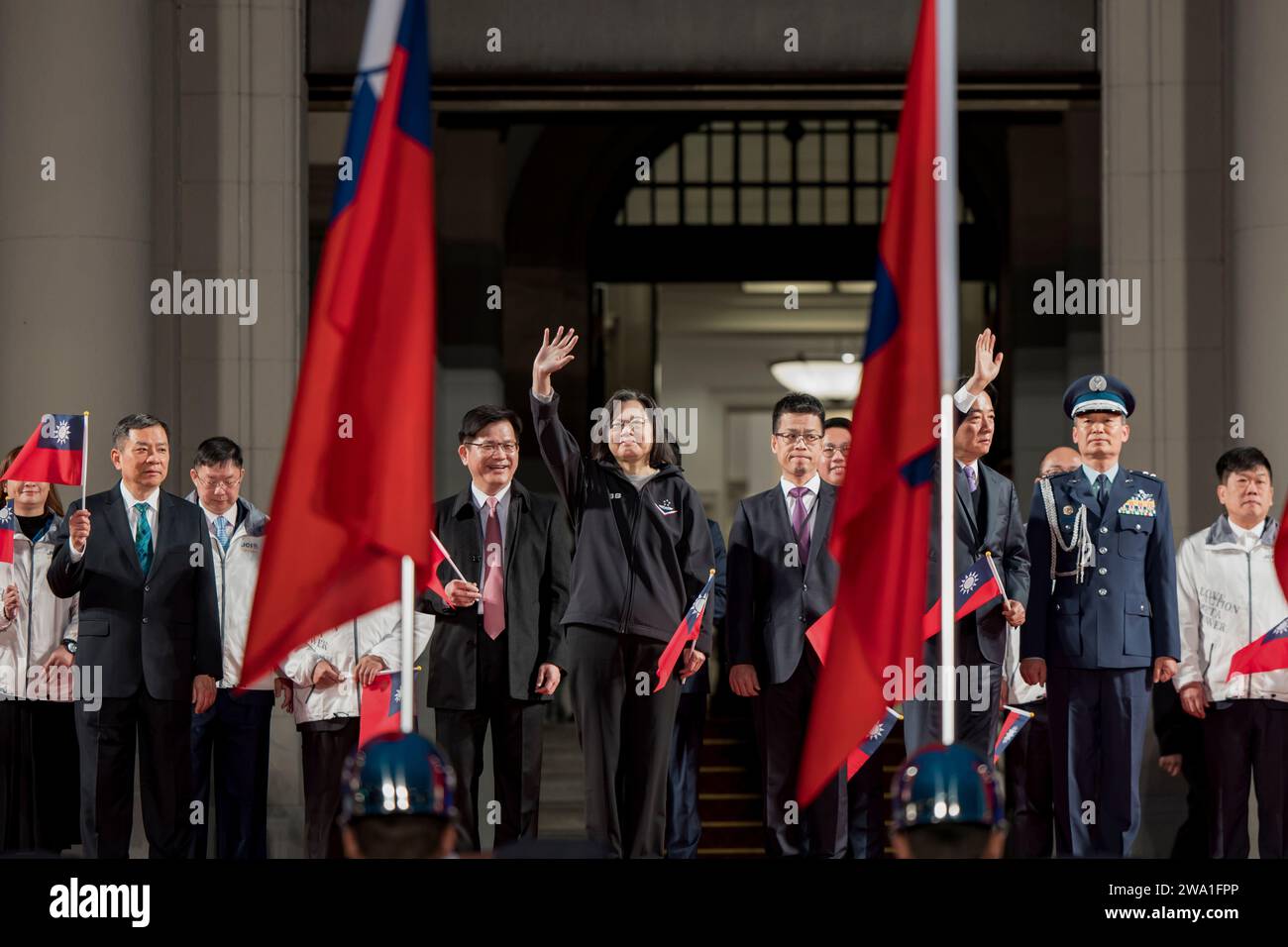 In this photo released by the Taiwan Presidential Office, Taiwan's ...
