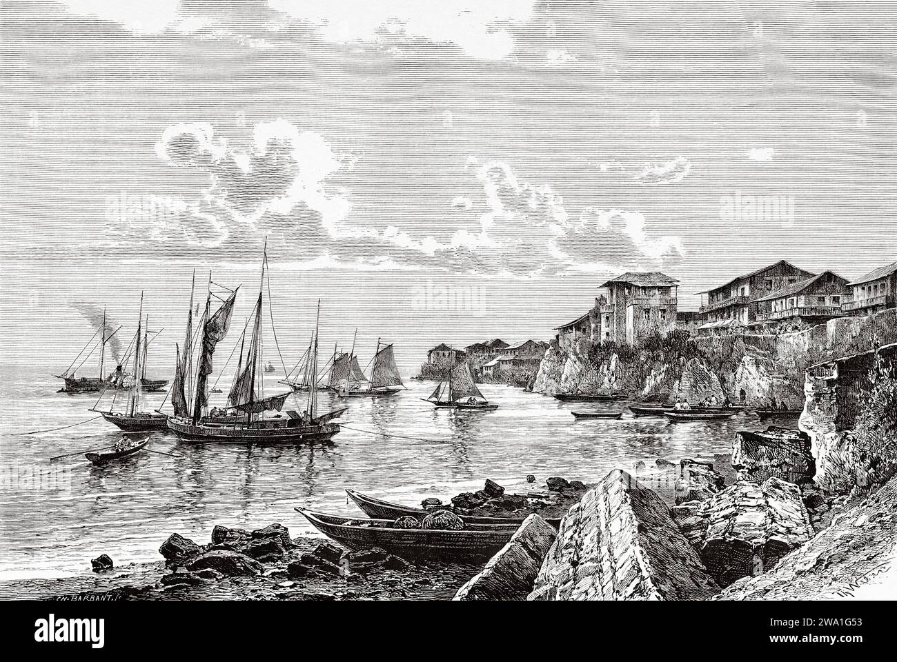 Panama City bay and old city walls, Republic of Panama. Central America ...