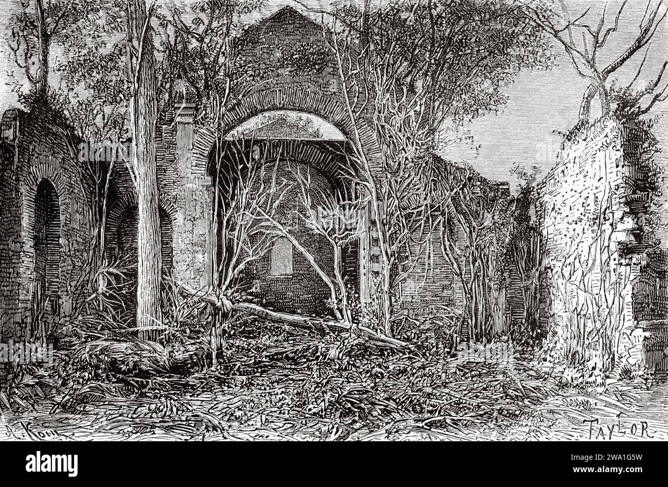 Ruins of Convento de la Concepción, Panama city. Republic of Panama ...