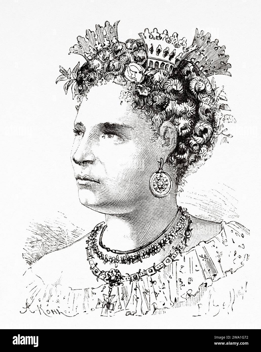 Headdress of a rich Darien woman. Republic of Panama. Central America ...