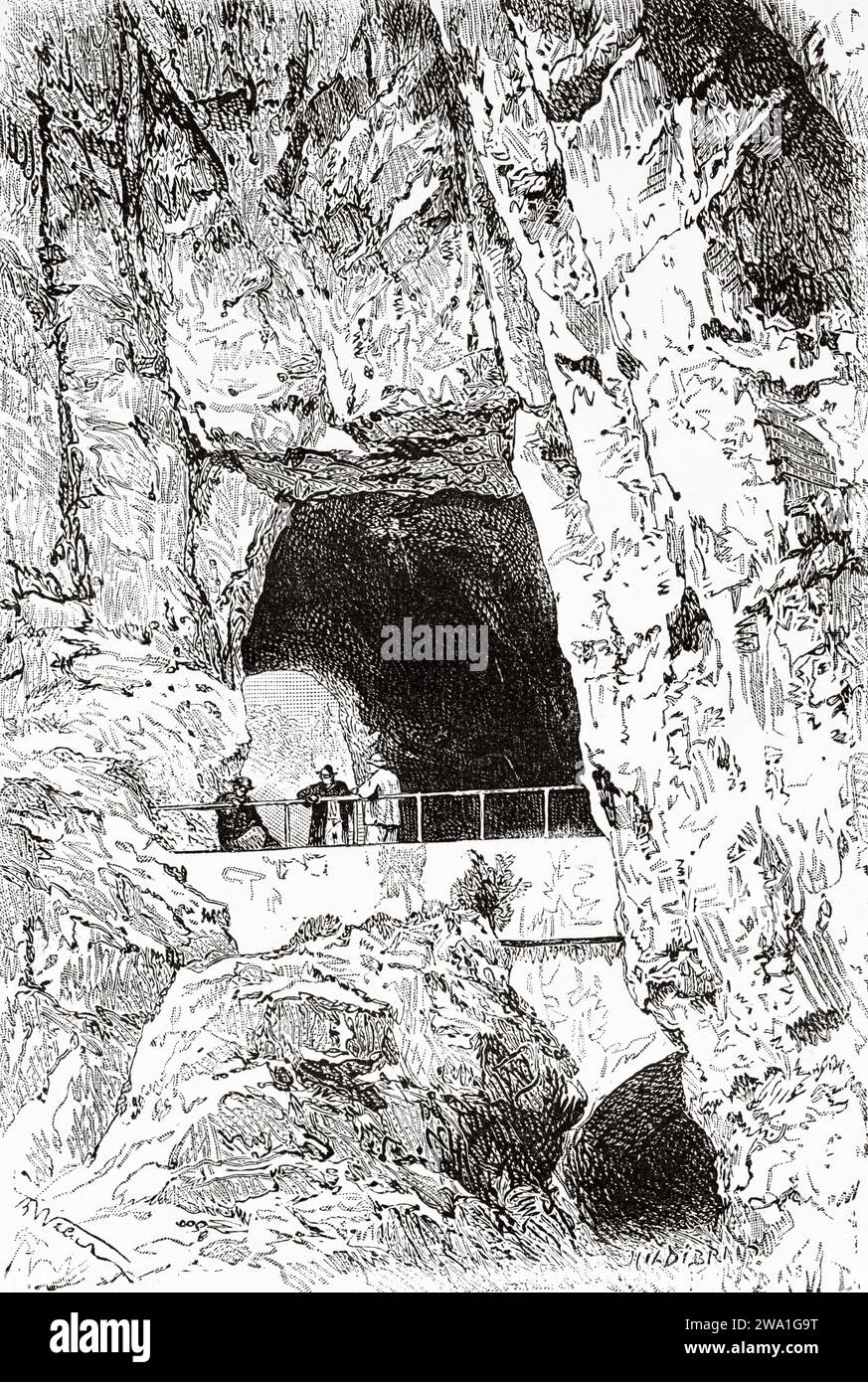 Brenets Tunnel. The road between Col-des-Roches and Les Brenets ...