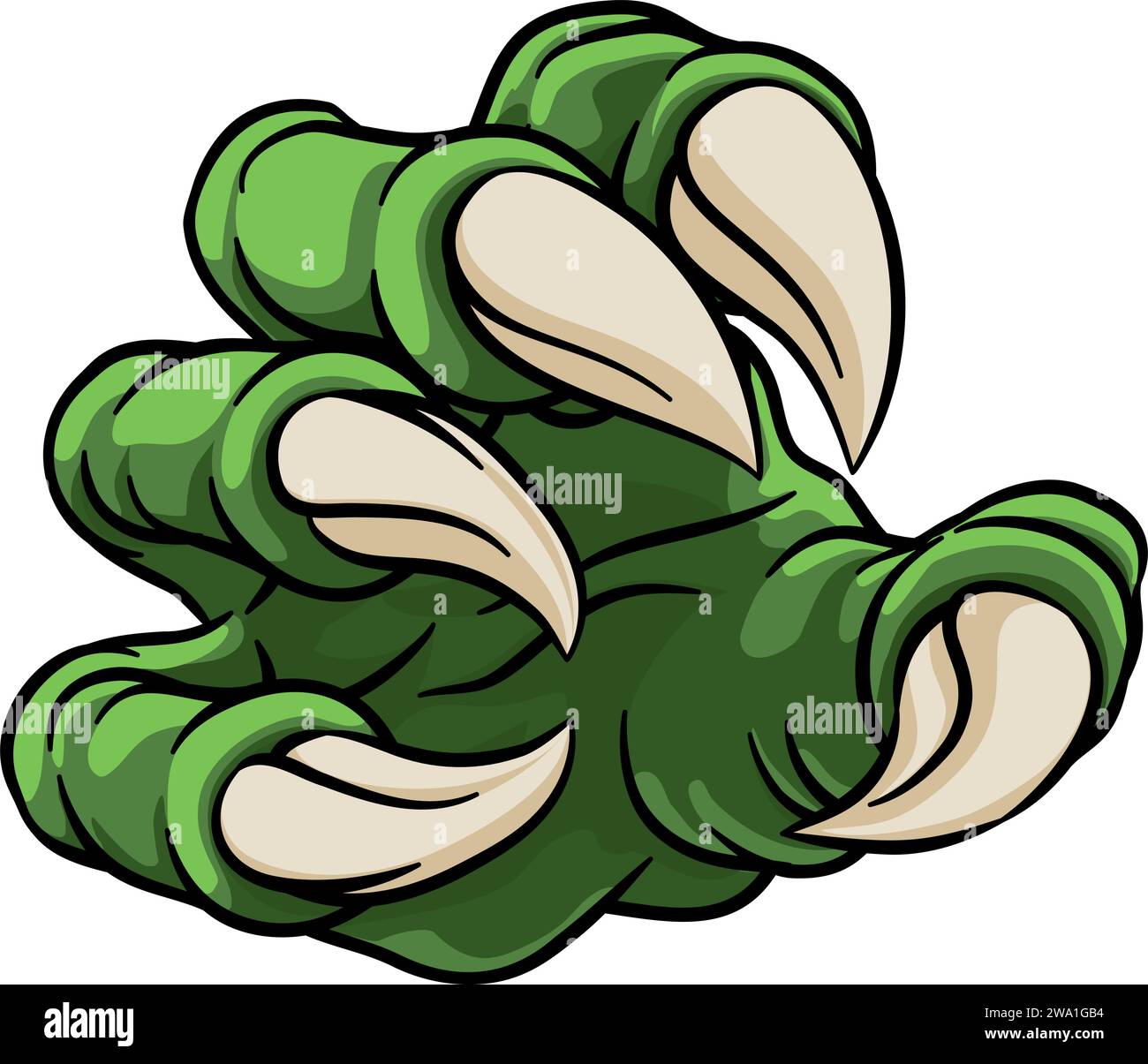 Monster Claw Dinosaur Dragon Cartoon Talon Hand Stock Vector Image ...