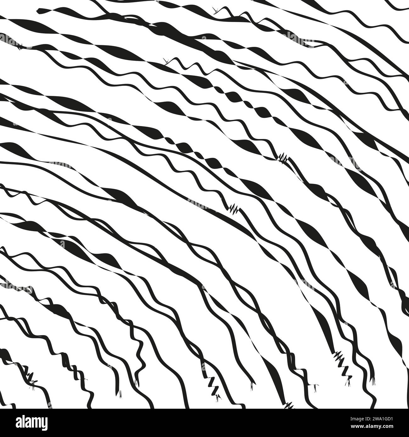 Isolated ink lines on a white background. Modern Illustration set of ...