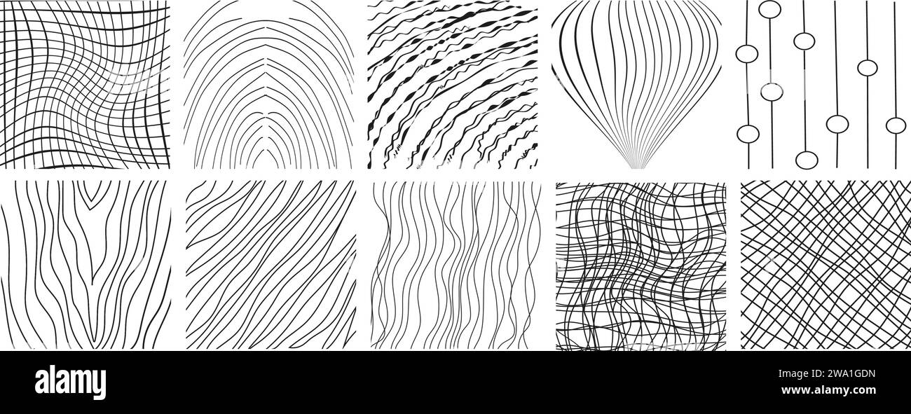 Isolated ink lines on a white background. Modern Illustration set of ...