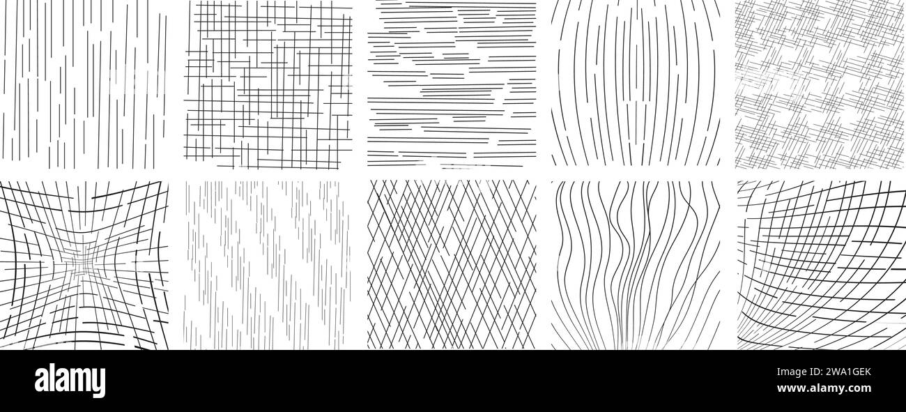 Isolated ink lines on a white background. Modern Illustration set of ...