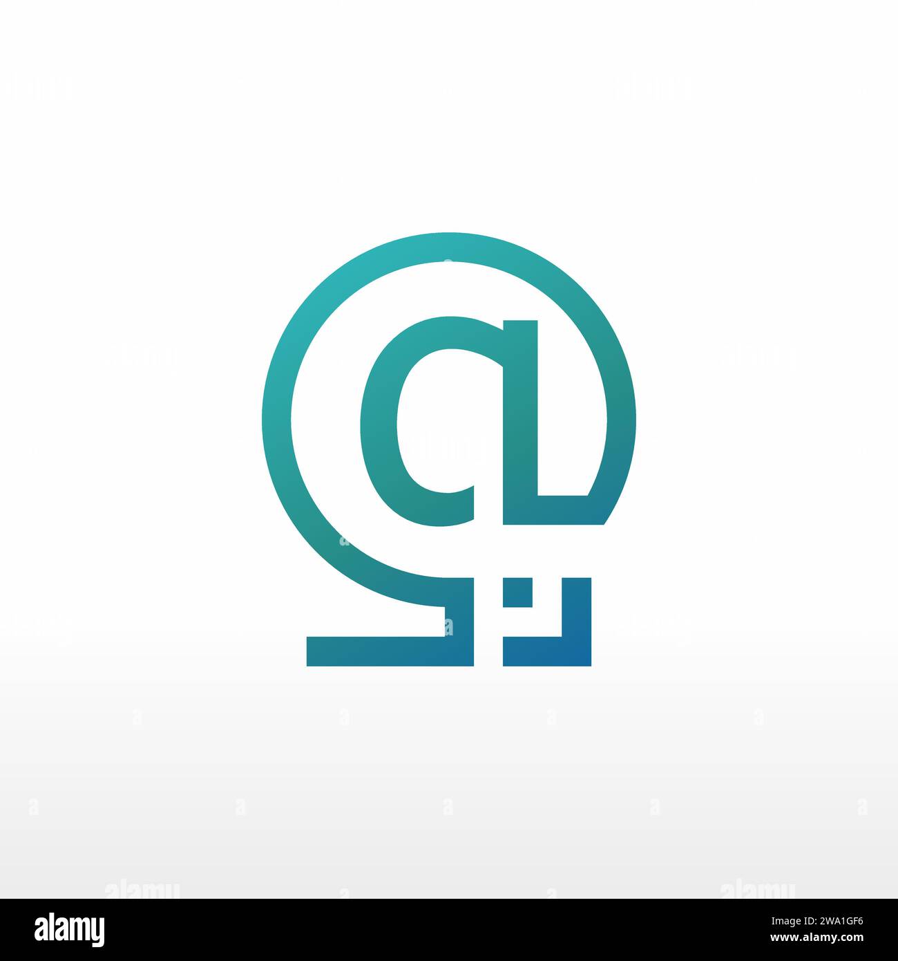 Commercial at(@) initials font logo design for vector, icon, company ...