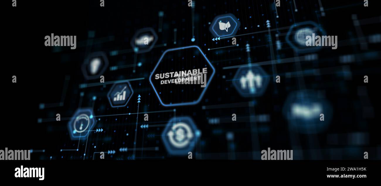Green technology. Sustainable development goals. SDG Stock Photo - Alamy