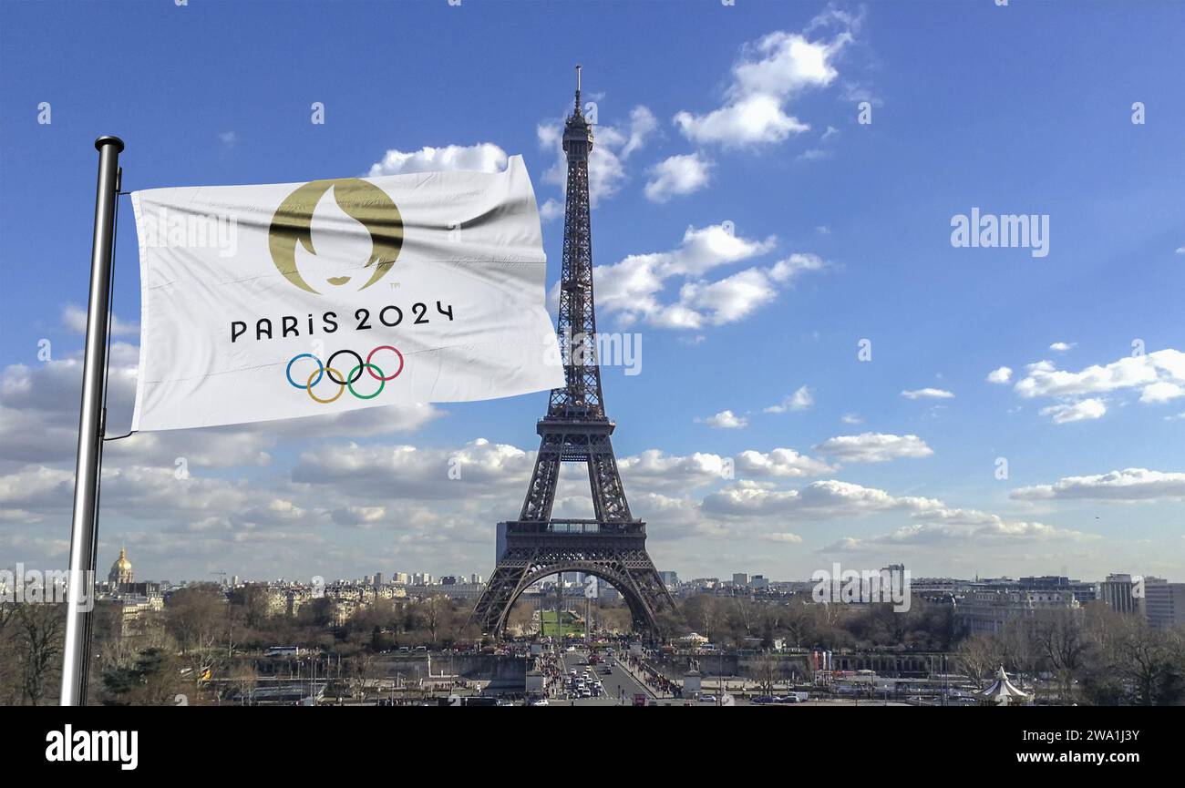 France Outline With Flag