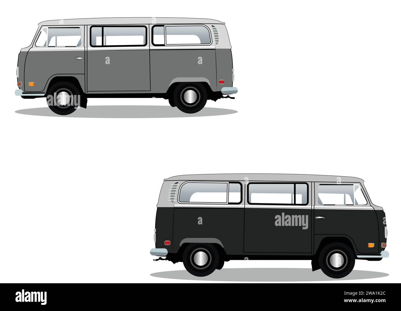 Old classic camper van Cut Out Stock Images & Pictures - Alamy