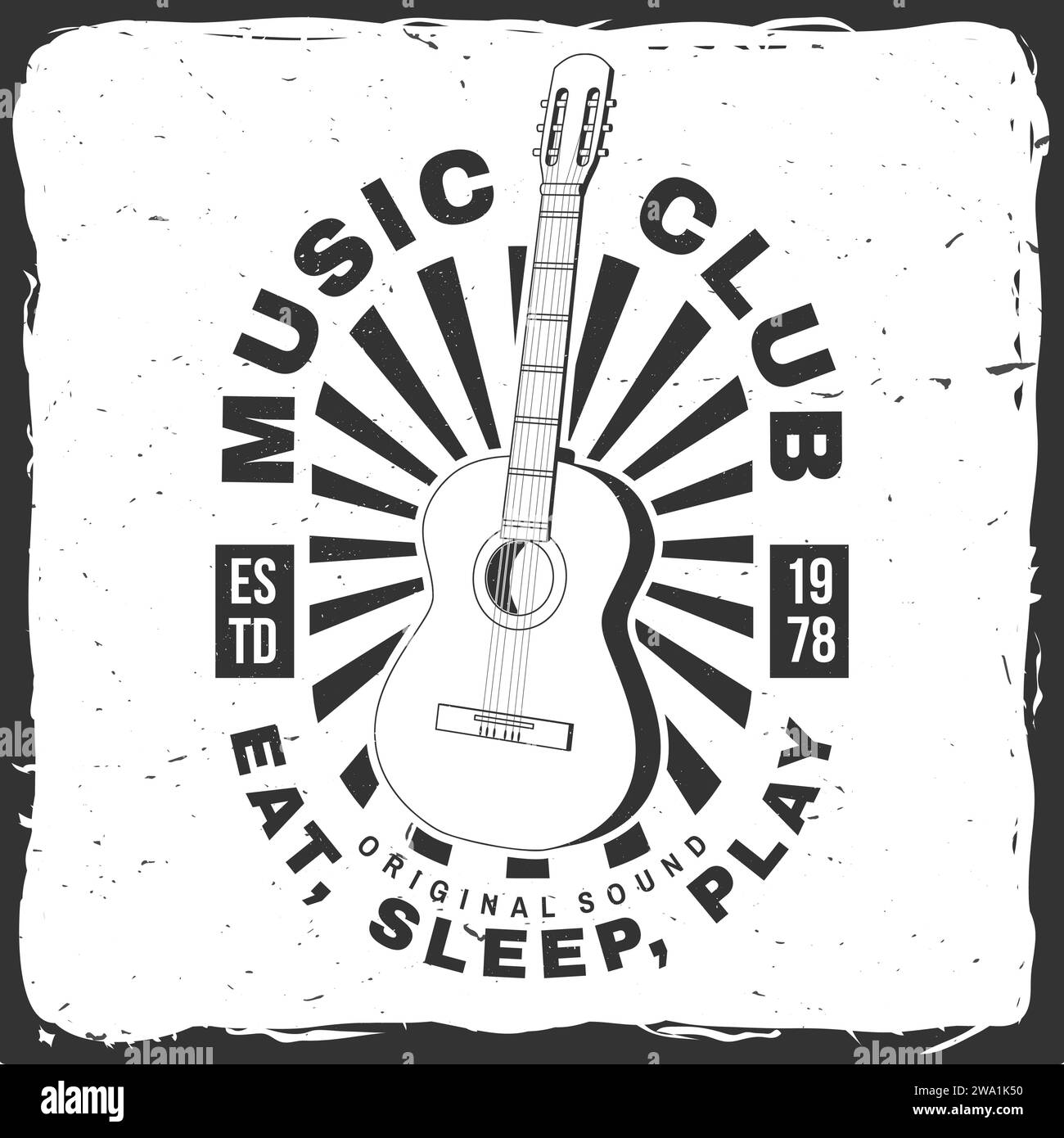 Music club logo, badge, label. Retro poster, banner with classical ...