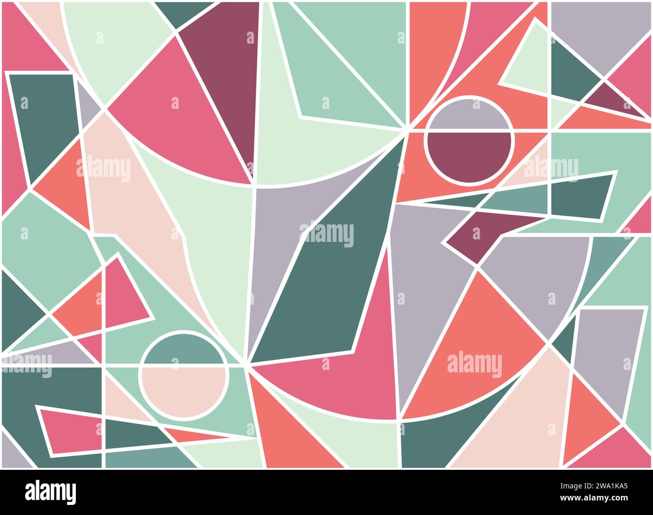 Geometric abstraction. A pattern of geometric shapes. Abstract ...