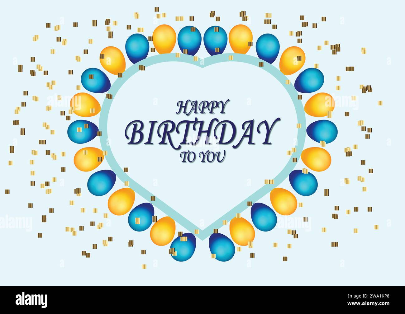 Happy Birthday Greeting Card with Colorful Balloons. confetti decoration element for birth day ...
