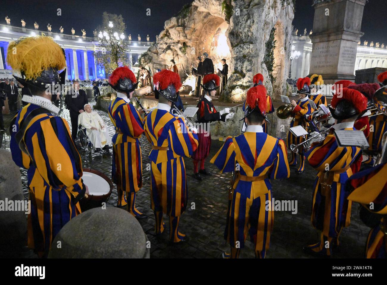 Pope Francis made his traditional in-person visit to the Nativity Scene ...