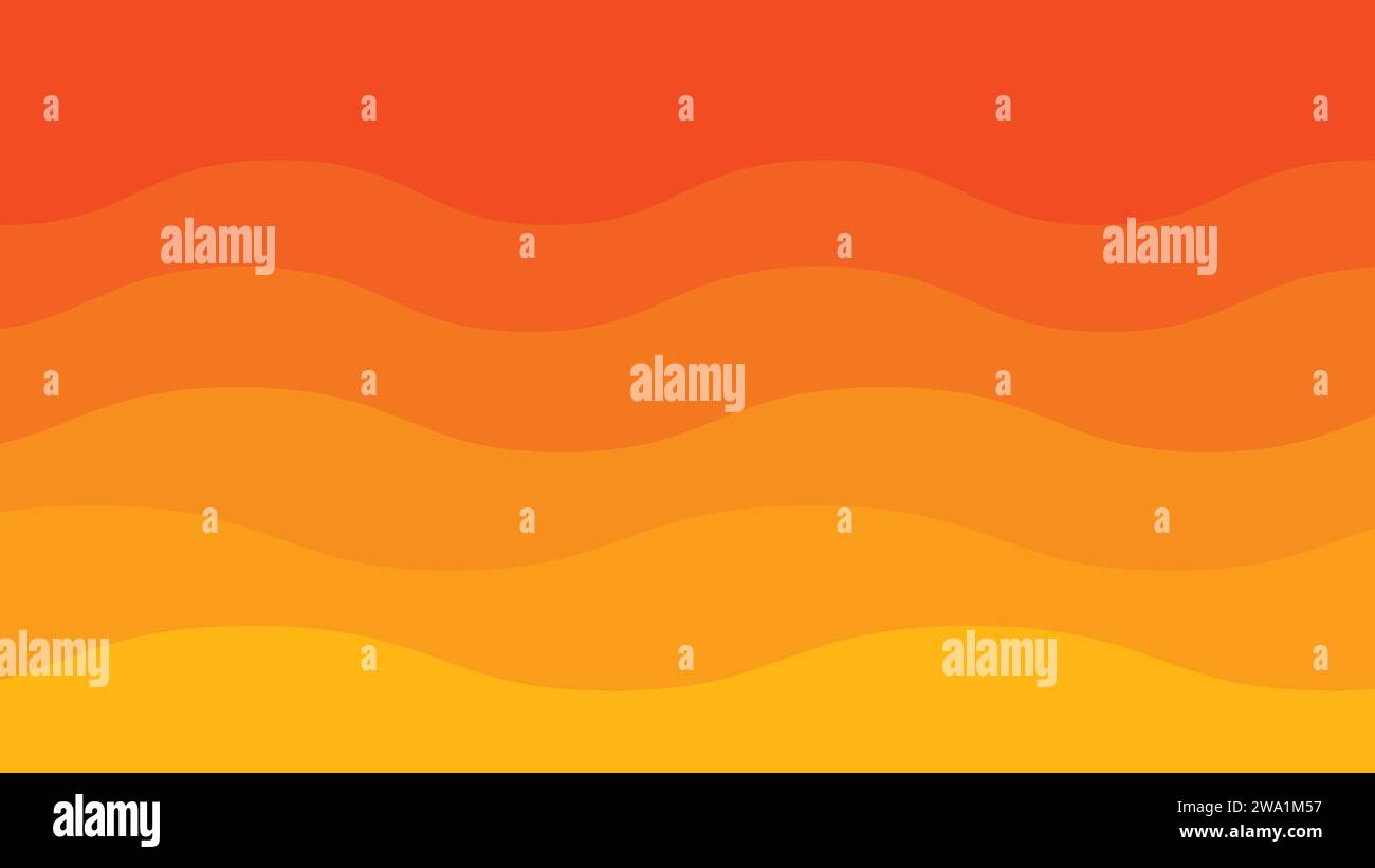 Abstract wavy background. Orange and yellow waves. Suitable for Modern ...