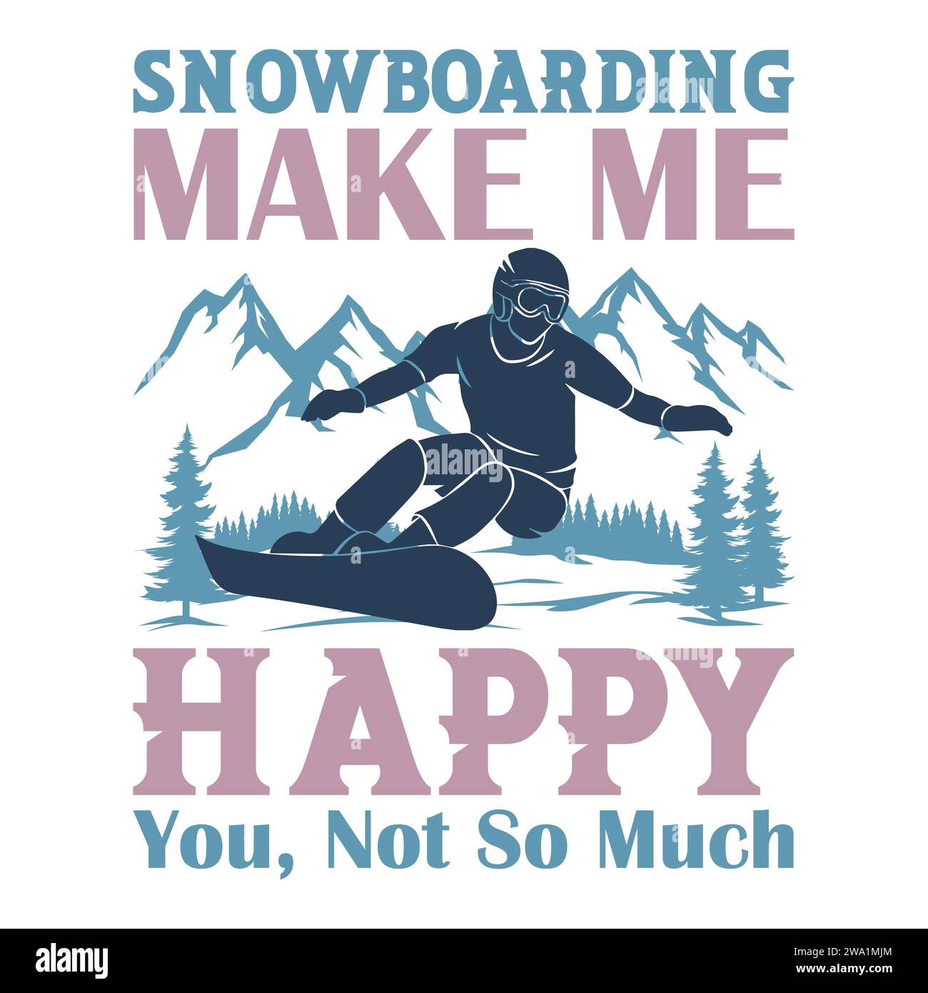 Snowboarding T-Shirt Design Stock Vector Image & Art - Alamy