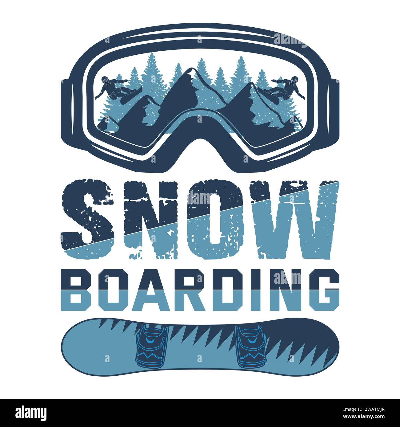 Snowboarding T-Shirt Design Stock Vector Image & Art - Alamy