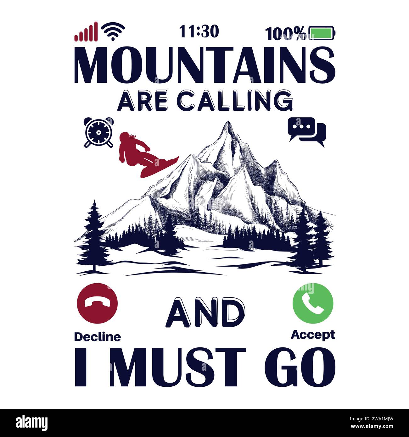 Snowboarding quotes hi-res stock photography and images - Alamy