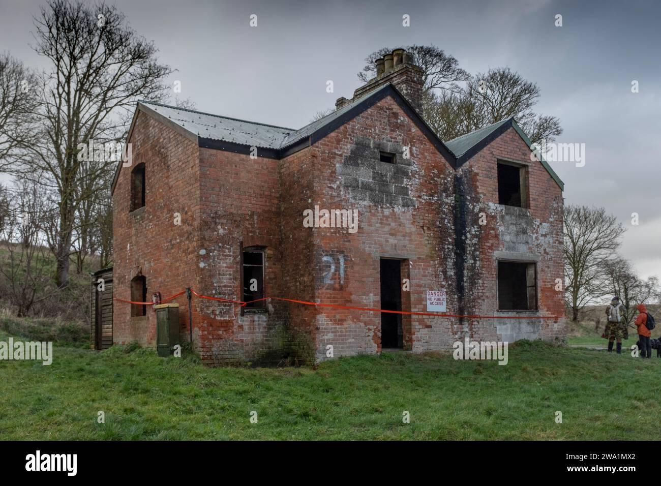 The 'lost village' of Imber, Salisbury Plain, Wiltshire,UK, showing the ...