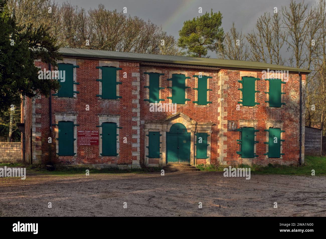 The 'lost village' of Imber, Salisbury Plain, Wiltshire,UK, showing the ...