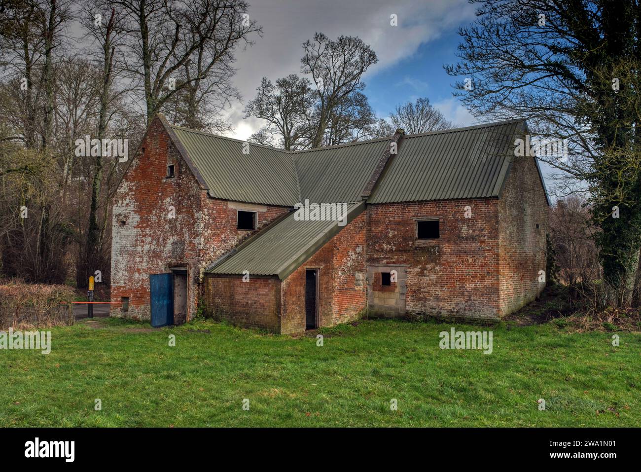 The 'lost village' of Imber, Salisbury Plain, Wiltshire,UK, showing the ...