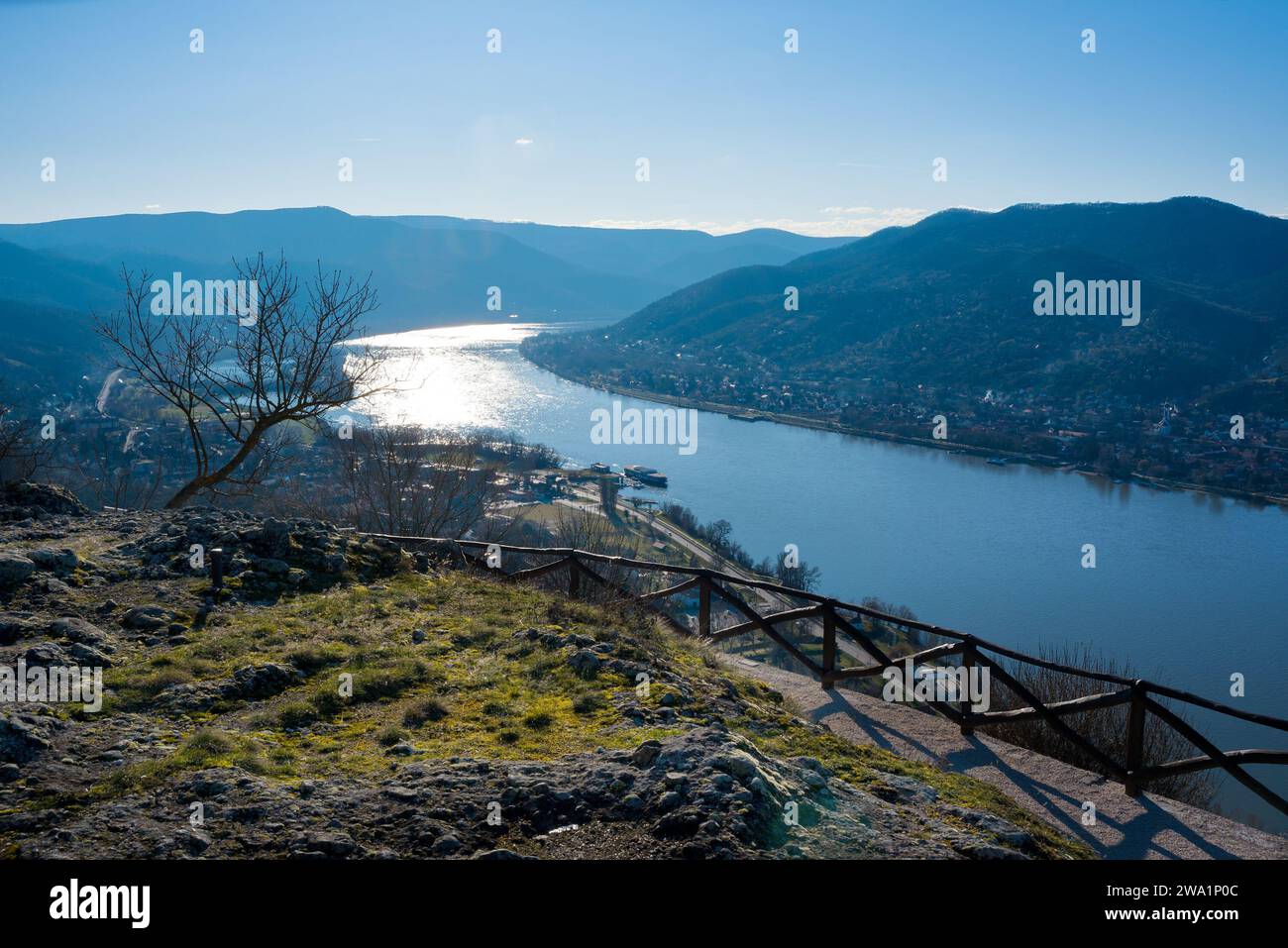 Danube bend view Stock Photo - Alamy