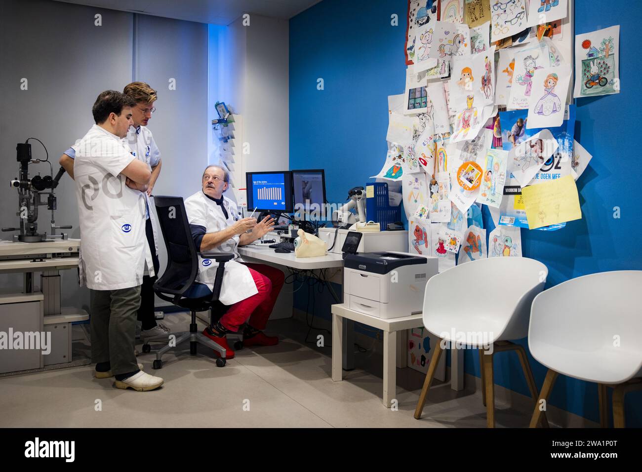 ROTTERDAM - Ophthalmologist Tjeerd de Faber at work in the Rotterdam ...
