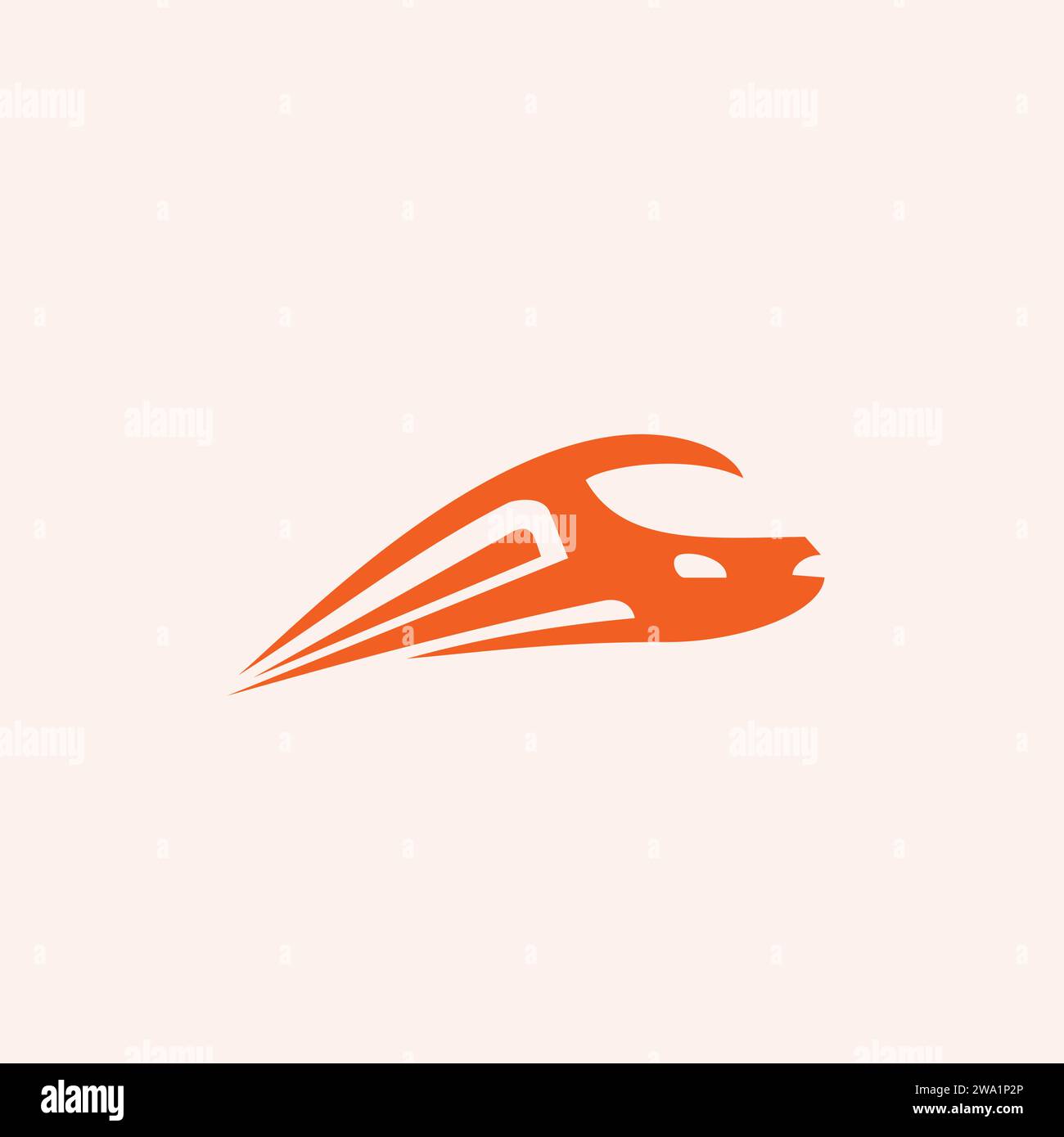 A modern logo featuring a bullet train moving at high speed Stock ...