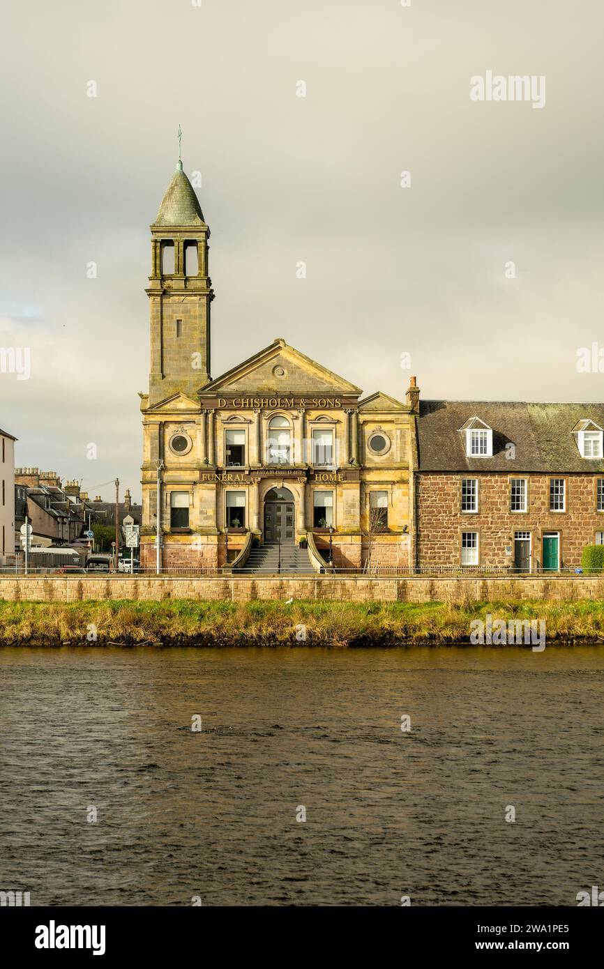 Look across the River Ness in Inverness (Inbhir Nis) Scotland, towards ...