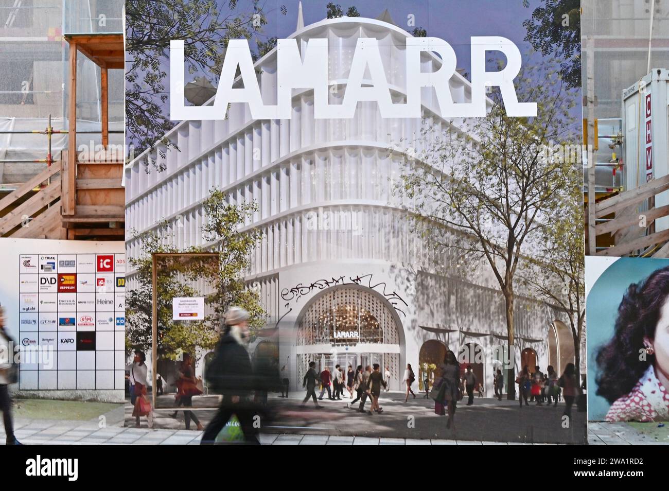 Vienna, Austria - 12 29 2023 - Construction site of the "Mahü 10-18" project of the insolvent ...