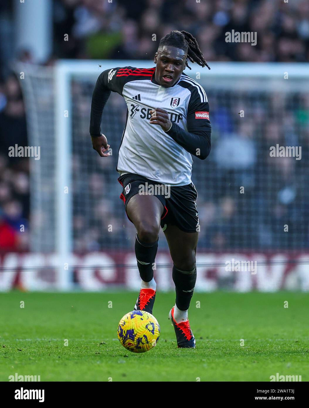 Fulham's Calvin Bassey during the Premier League match at Craven ...