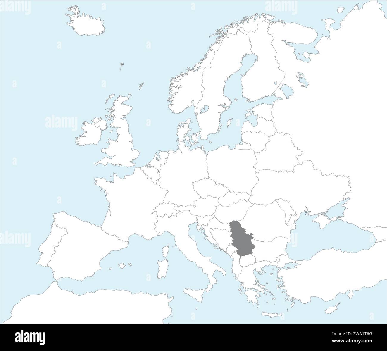 Location map of the REPUBLIC OF SERBIA, EUROPE Stock Vector Image & Art ...