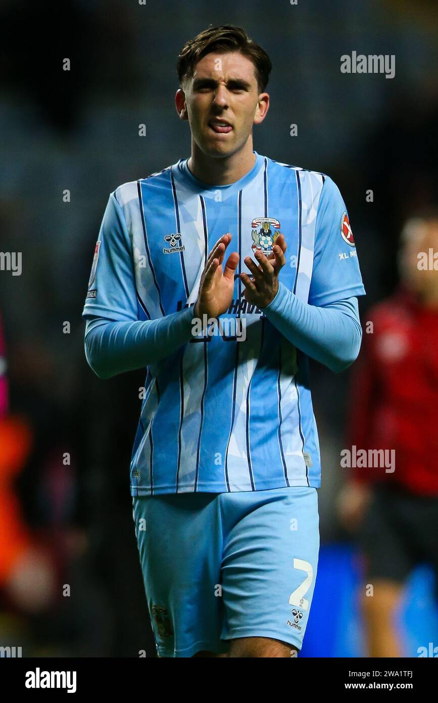 Coventry City's Luis Binks during the Sky Bet Championship match at the ...