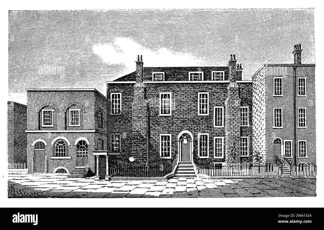 Residence of lord protector oliver cromwell Black and White Stock ...