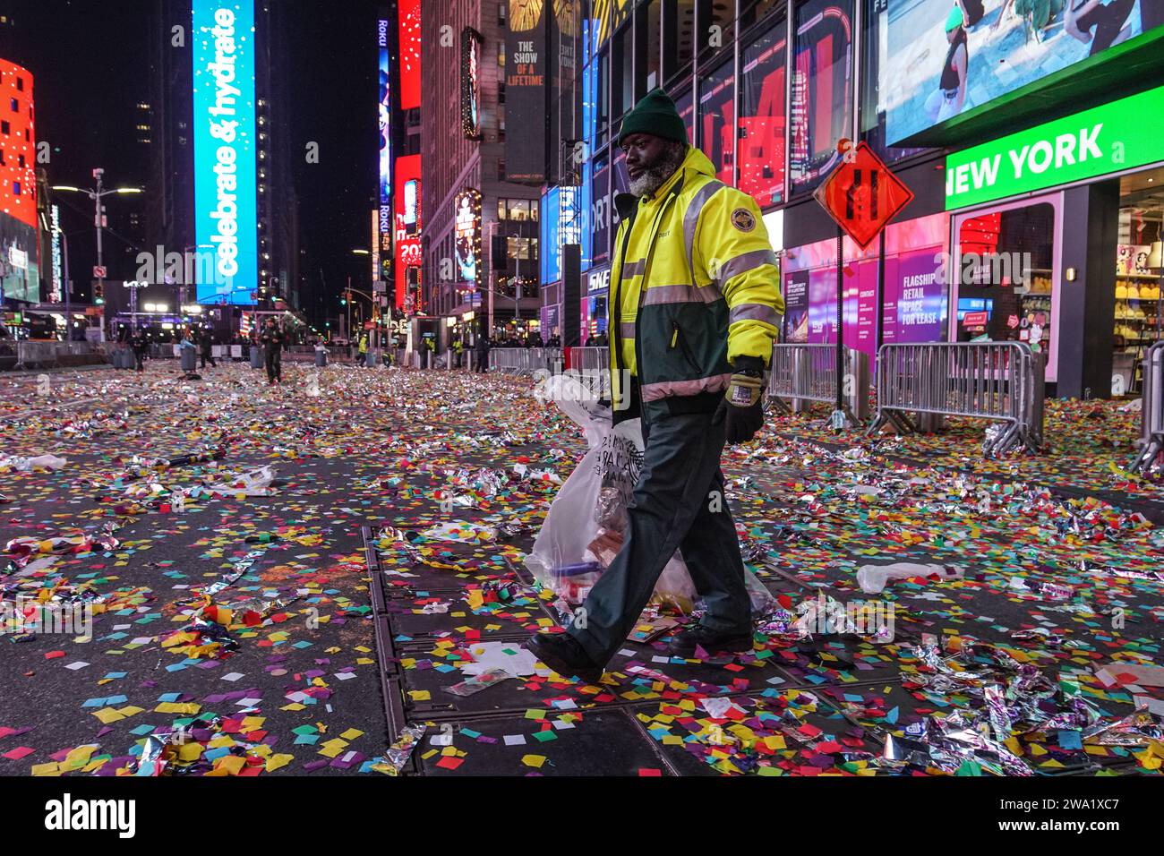 New York, United States. 01st Jan, 2024. A worker of the City of New ...