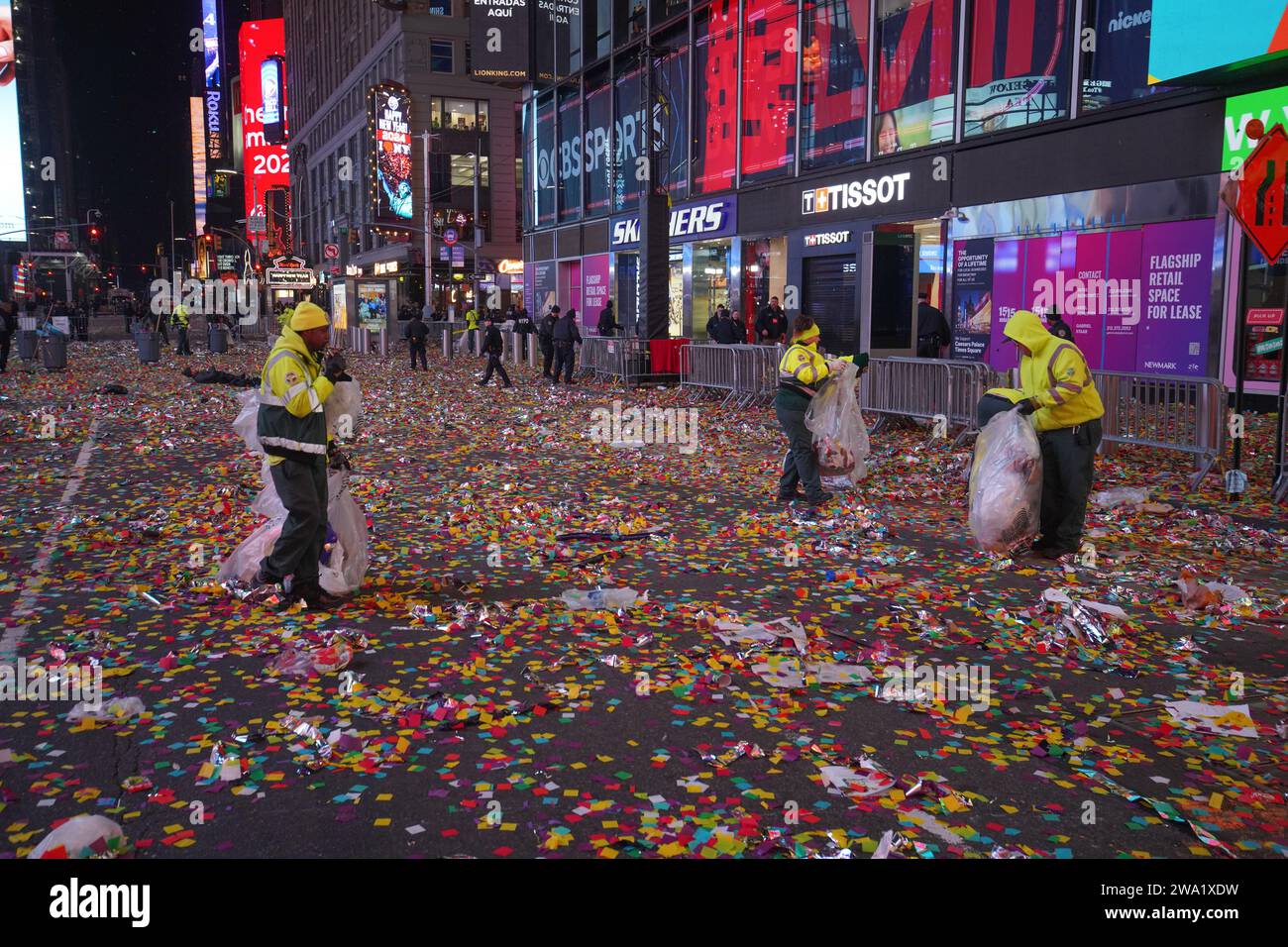 New York, United States. 01st Jan, 2024. Workers of the City of New ...
