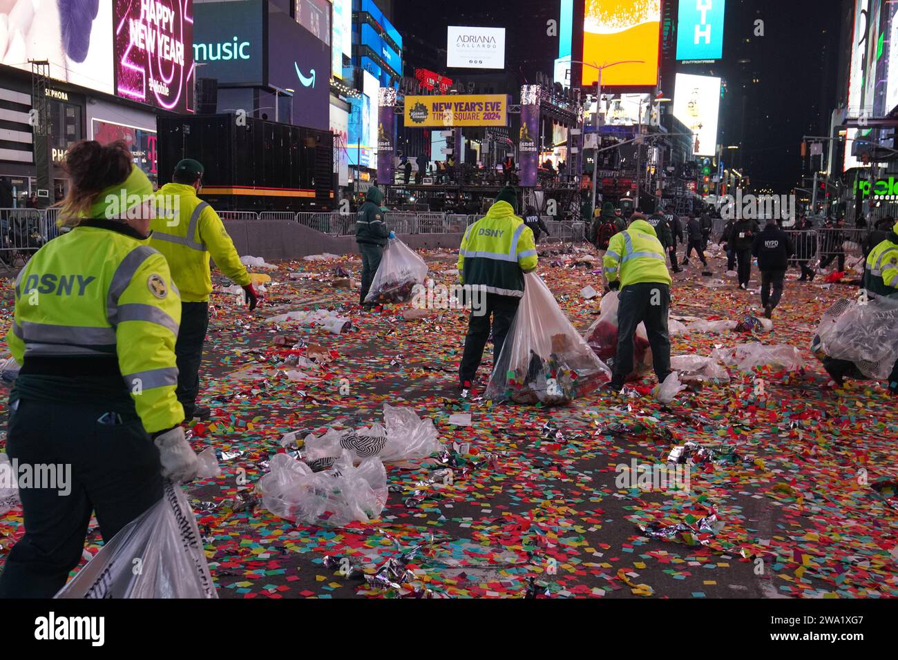 New York, United States. 01st Jan, 2024. Workers of the City of New ...