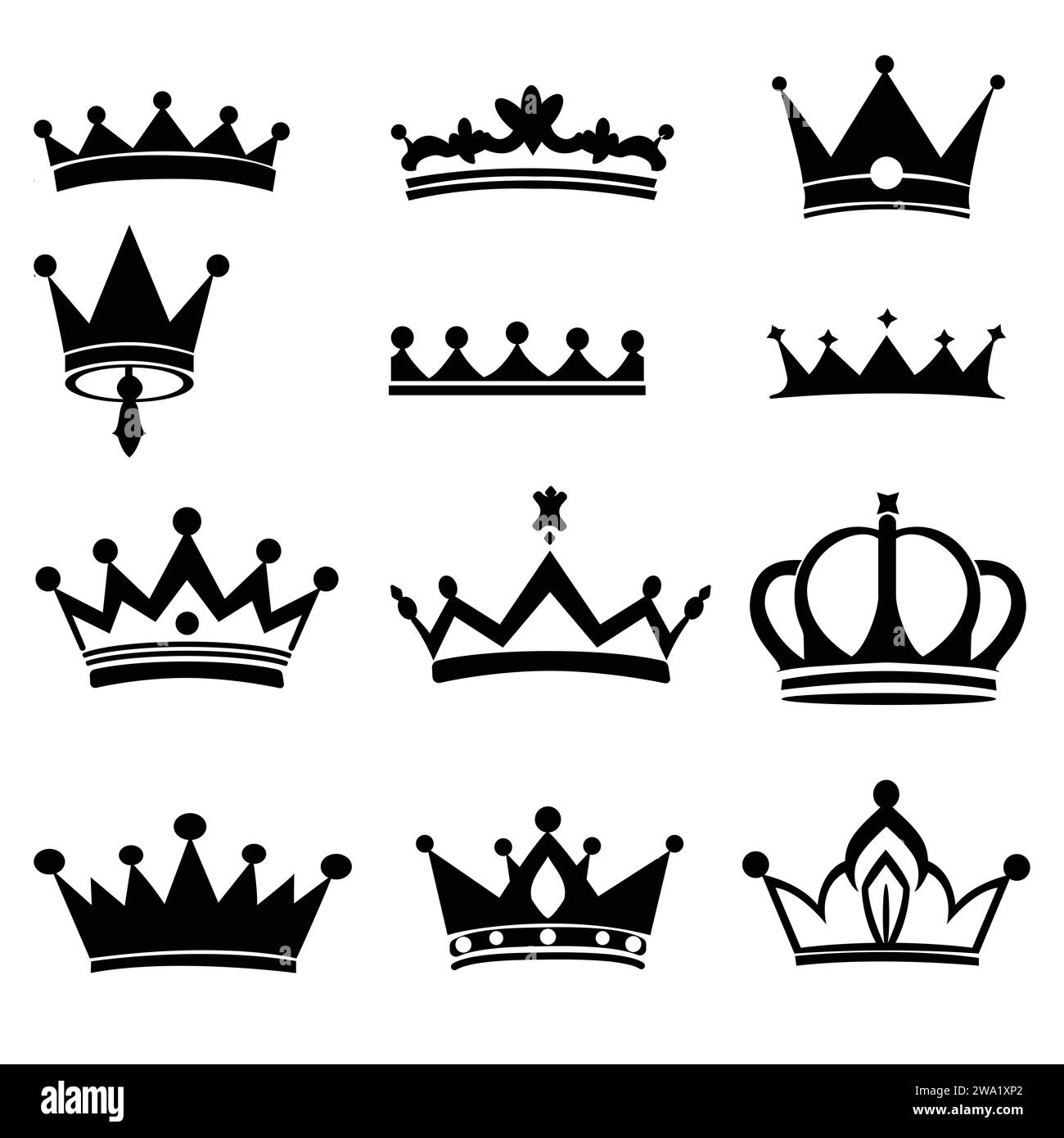 Vip Crown Vector illustration design crown sets illustration Stock ...