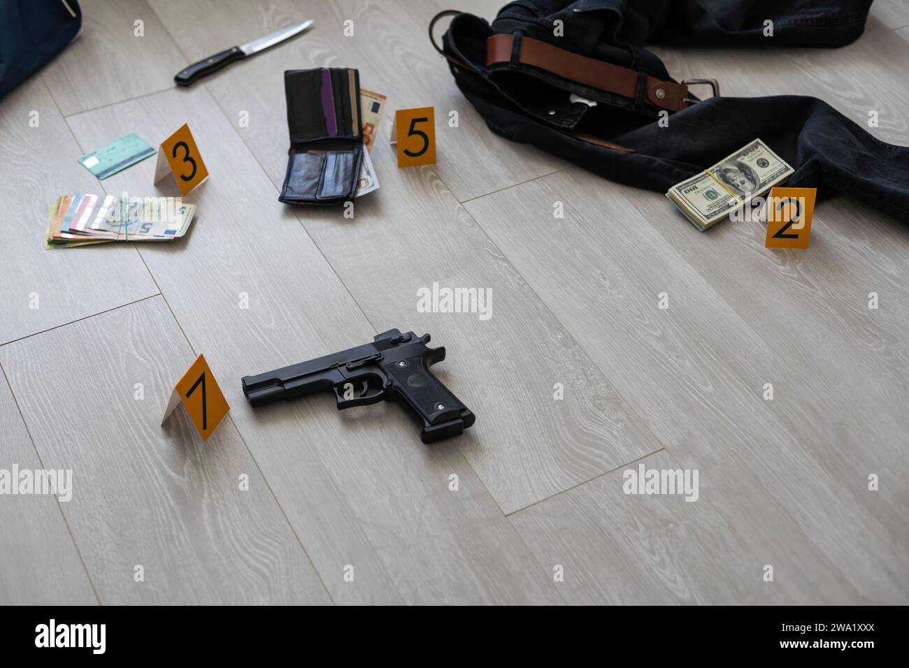 Shell casing marker evidence hi-res stock photography and images - Alamy