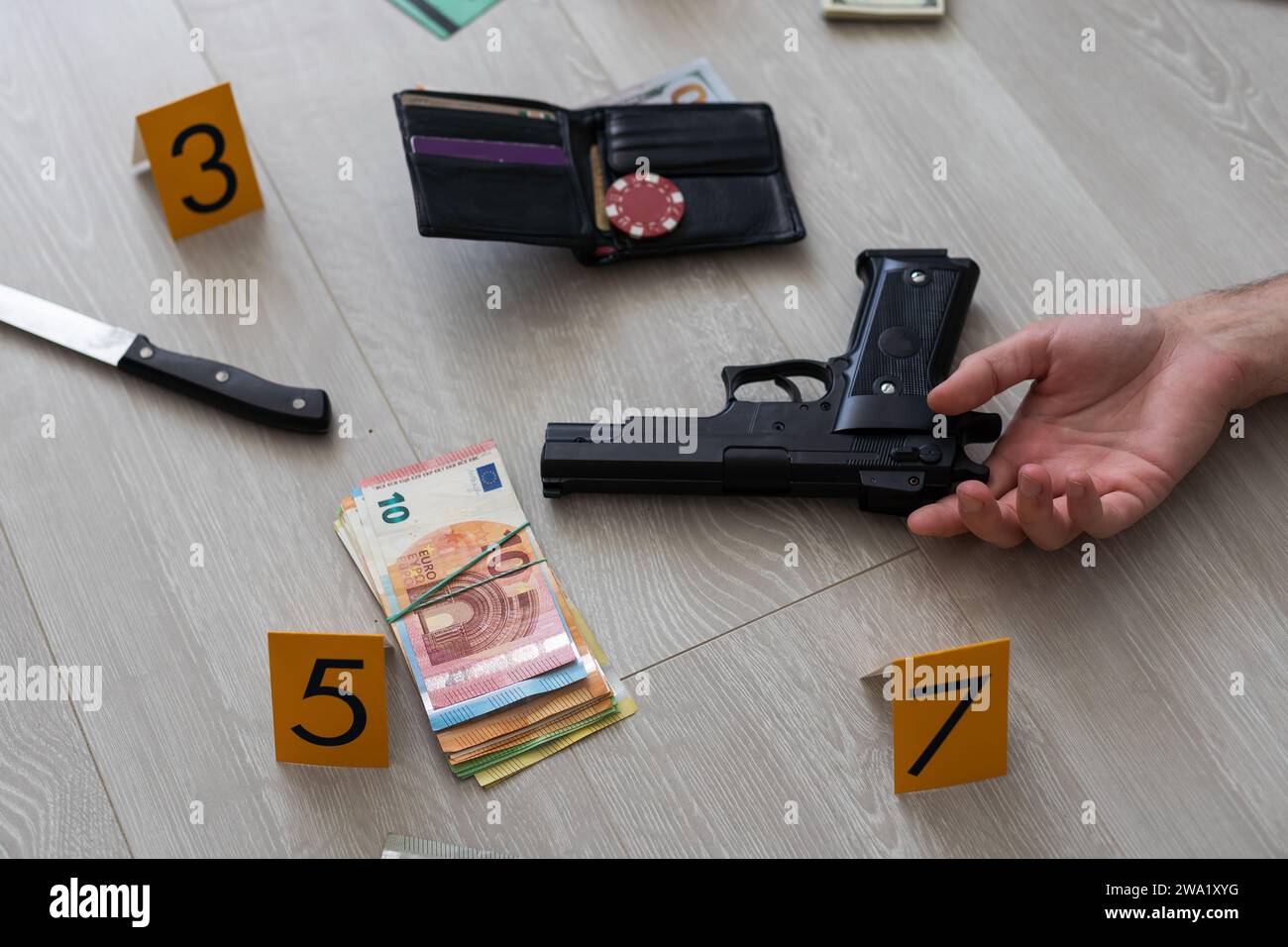 Bloody fingerprints hi-res stock photography and images - Alamy