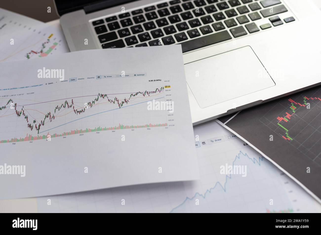 businessman working calculate data document graph chart report ...