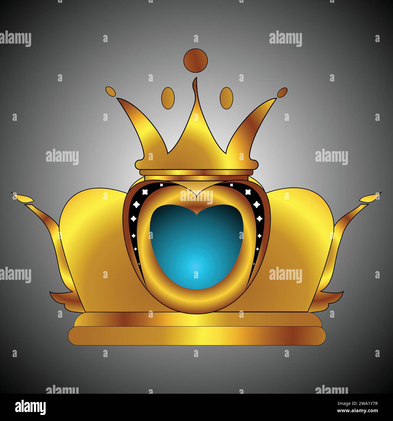 Golden crown VIP king icon Vector design isolated view loyalty free vector illustration Stock ...