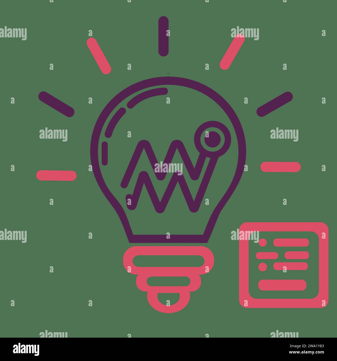 Vector business growth light icon design bulb silhouette design Stock ...