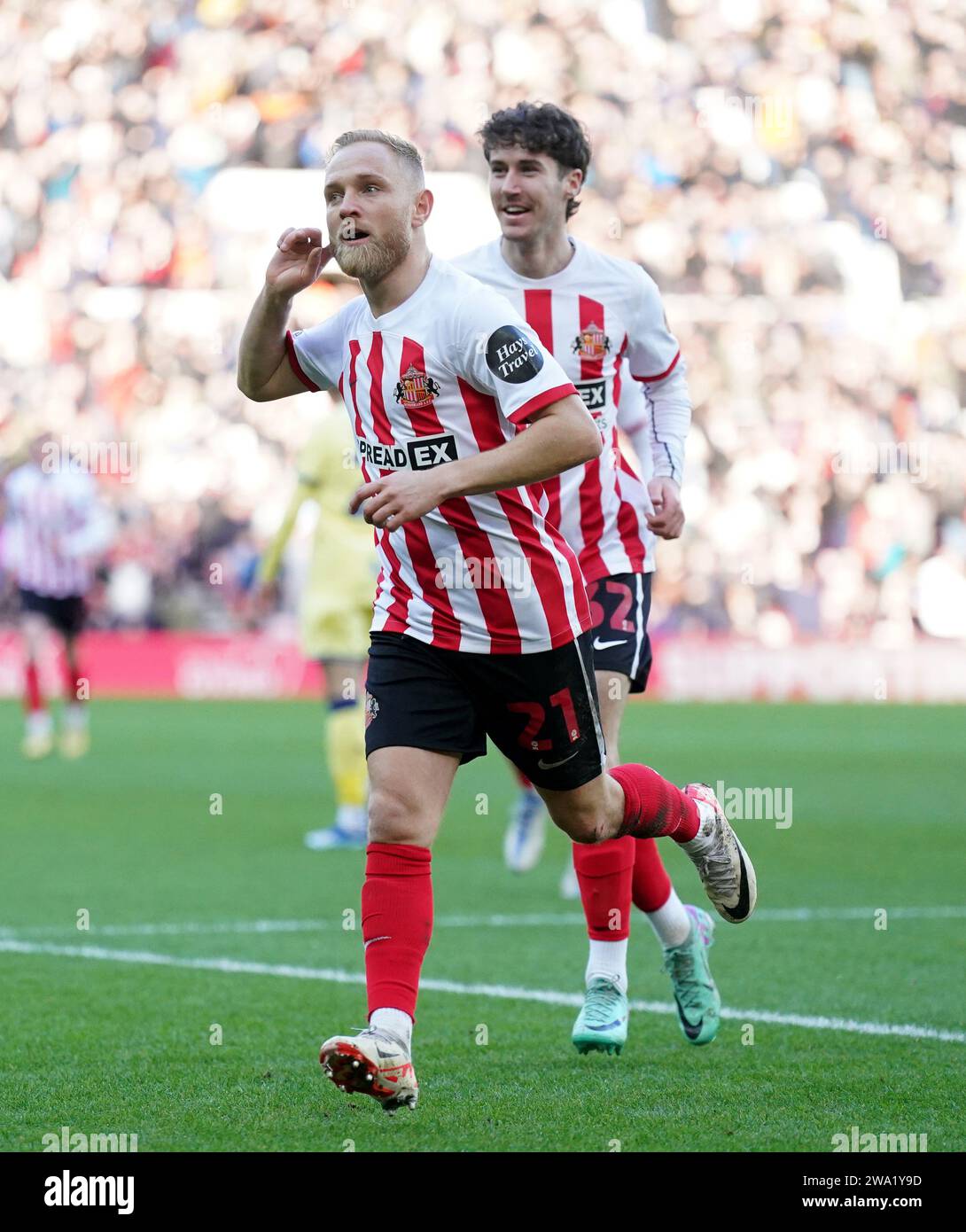 Sunderland's Alex Pritchard celebrates scoring their side's first goal ...